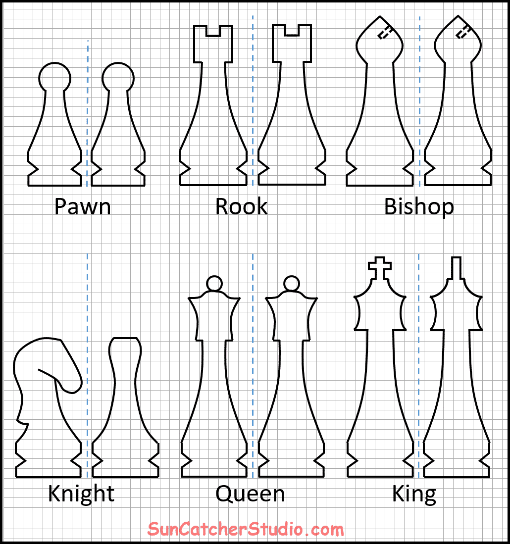 Printable Chess Pieces Template Free Printable Templates