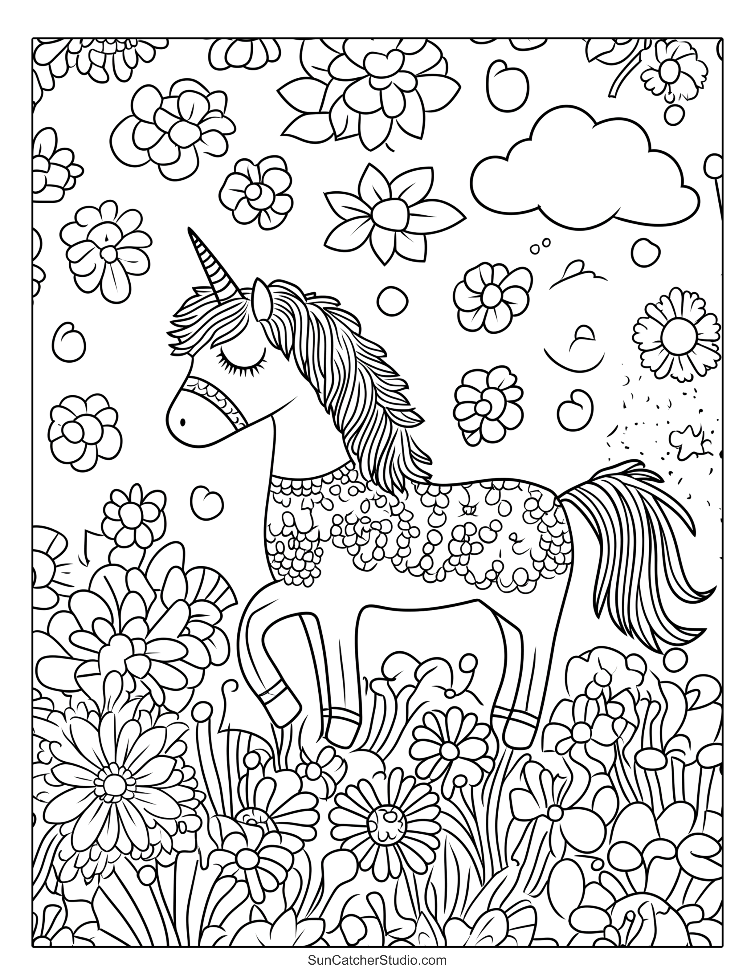 coloring pages to print unicorn