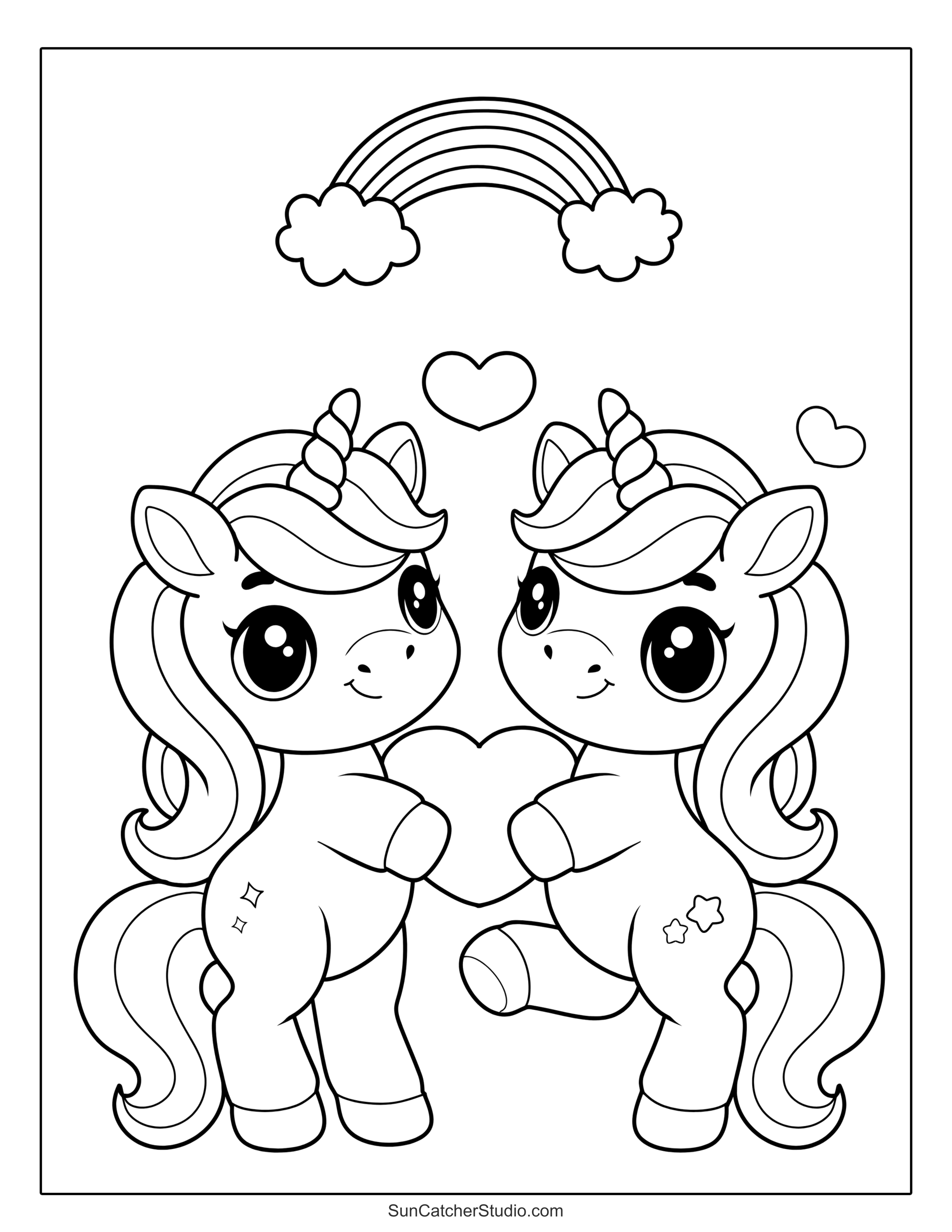 unicorn printable coloring picture