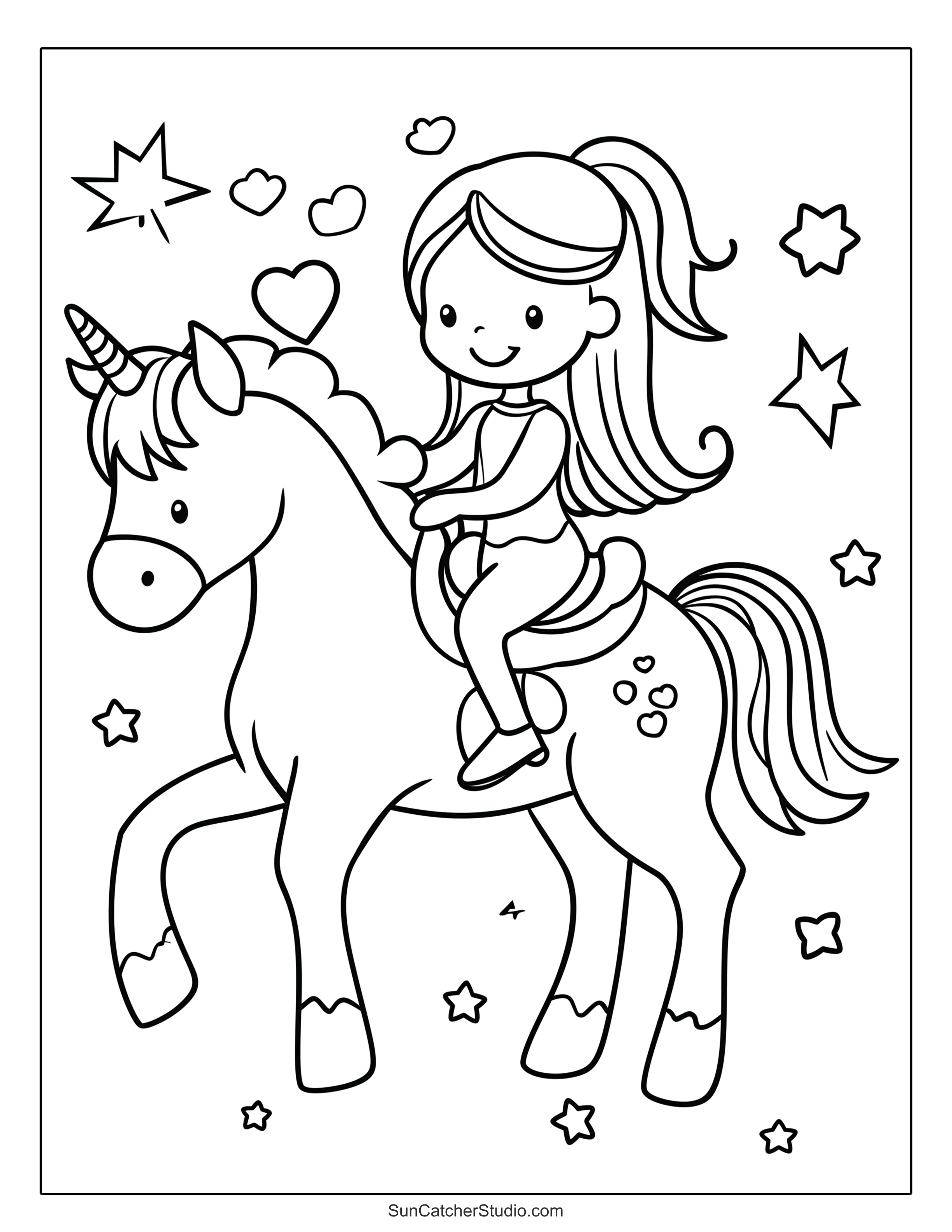 coloring pages unicorns for kids