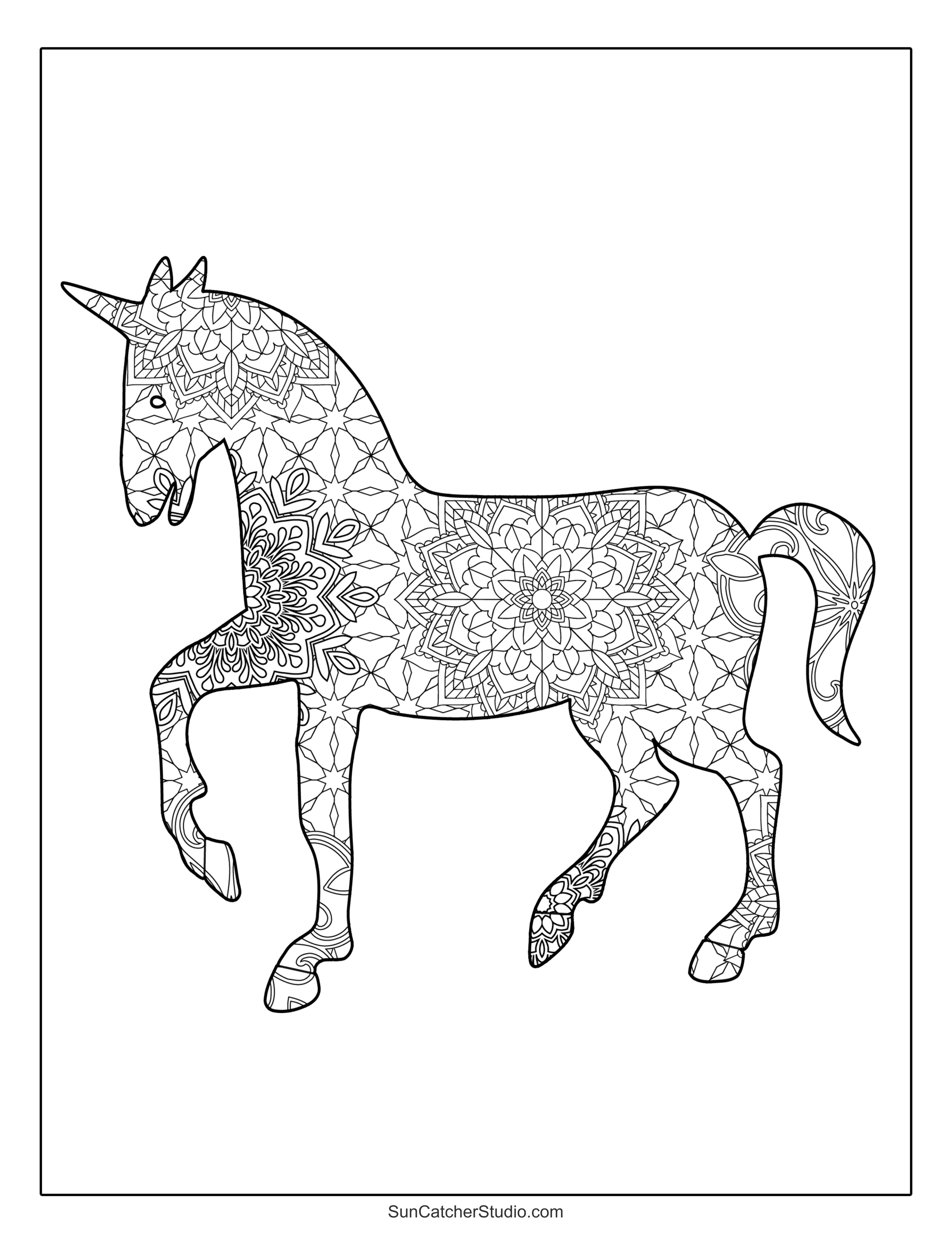 free printable unicorn coloring book