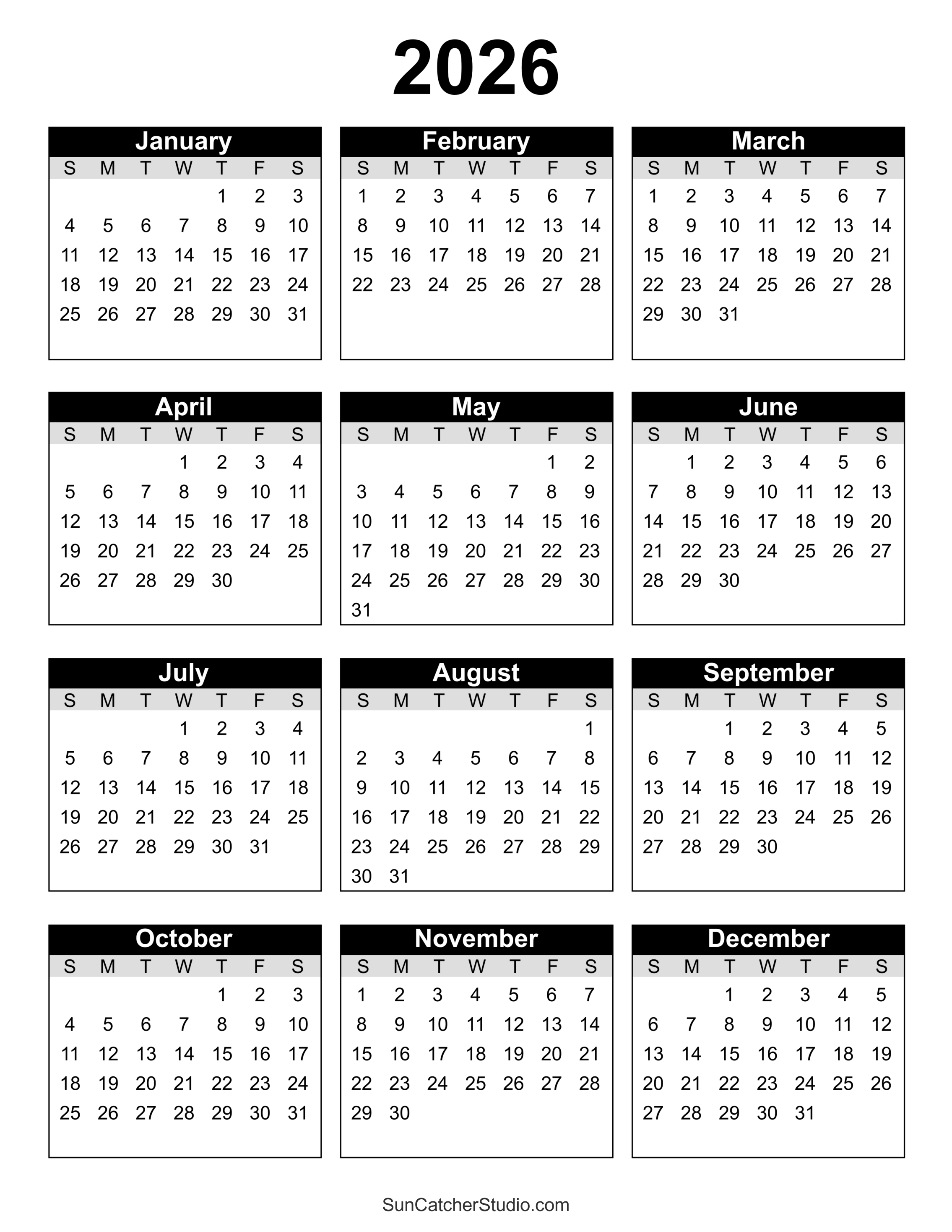 Calendar For 2026 Daily Calendar 2026