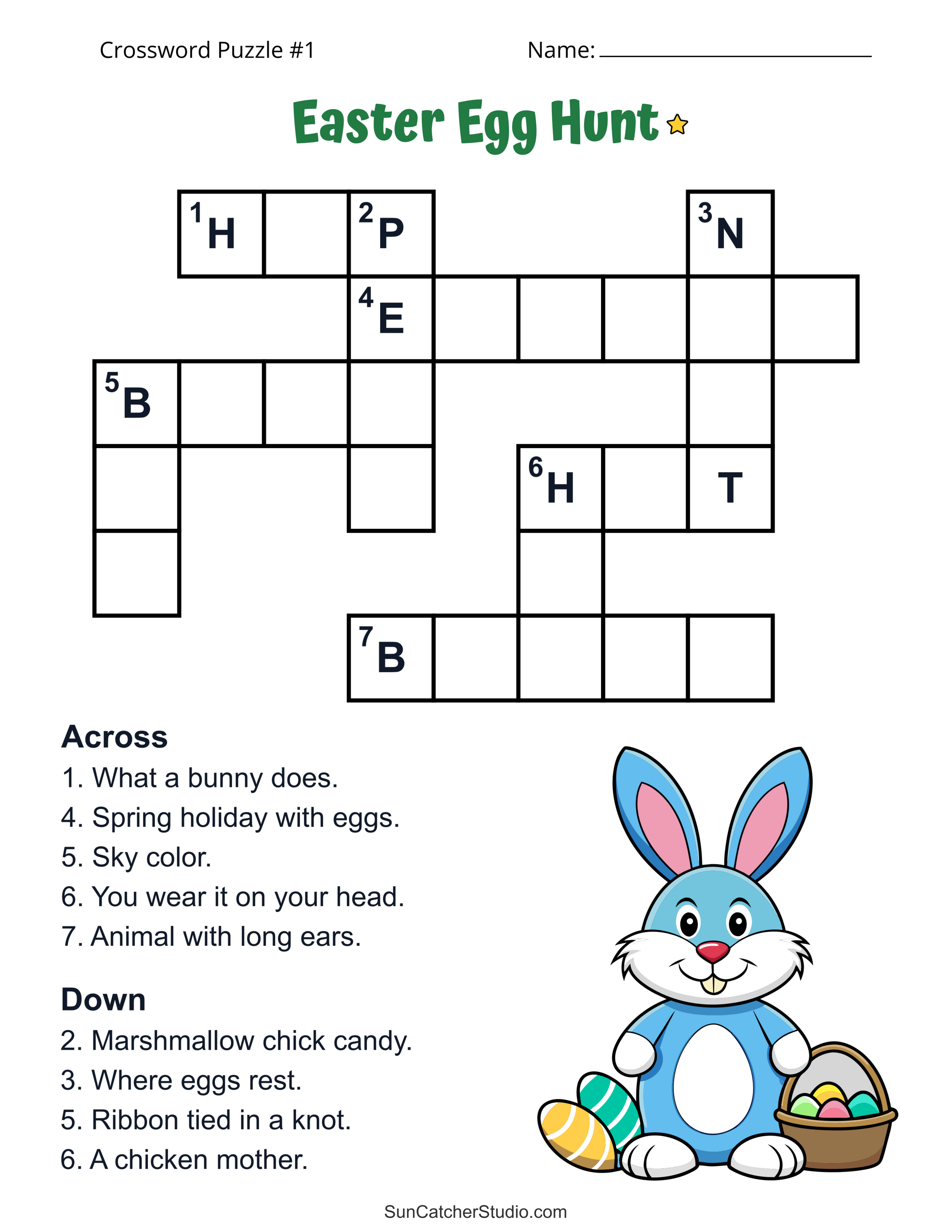 Free Printable Easter Crossword Puzzles (Easy to Hard) – Free ...