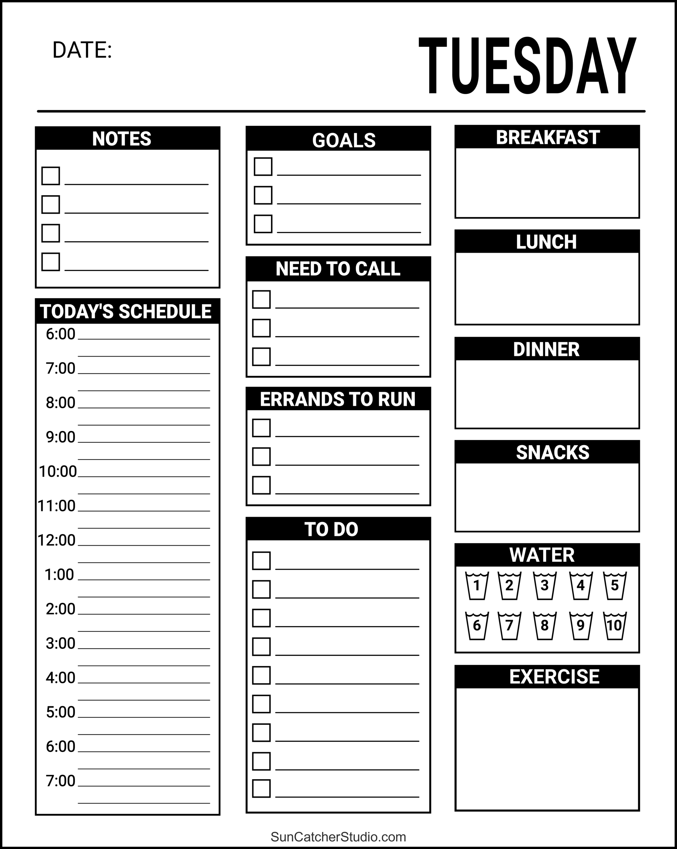 Free Printable Daily Planner Templates PDF Format DIY Projects Free Printable Daily Planner Templates PDF Format DIY Projects