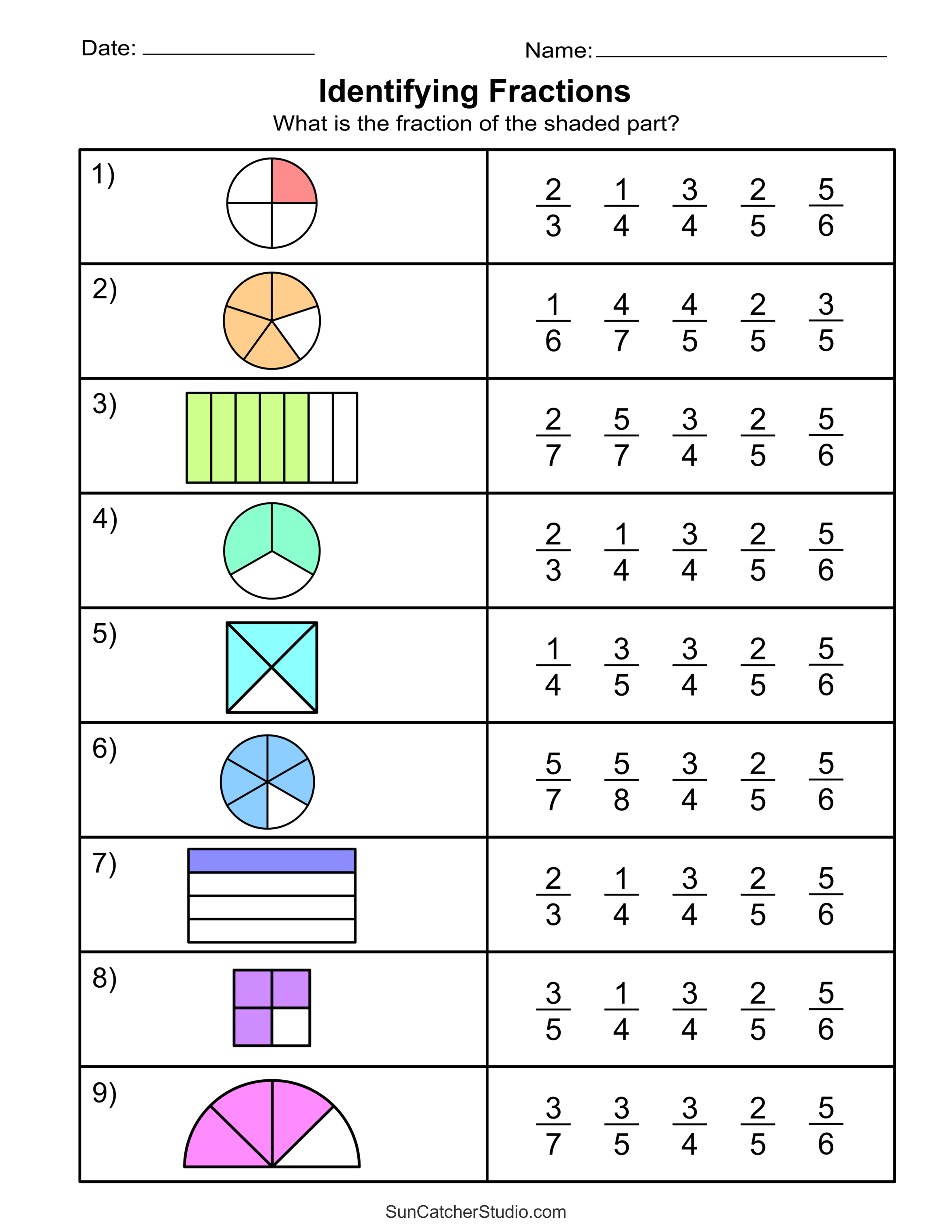 Free Printable Fraction Sheets Practice Makes Perfect Printables