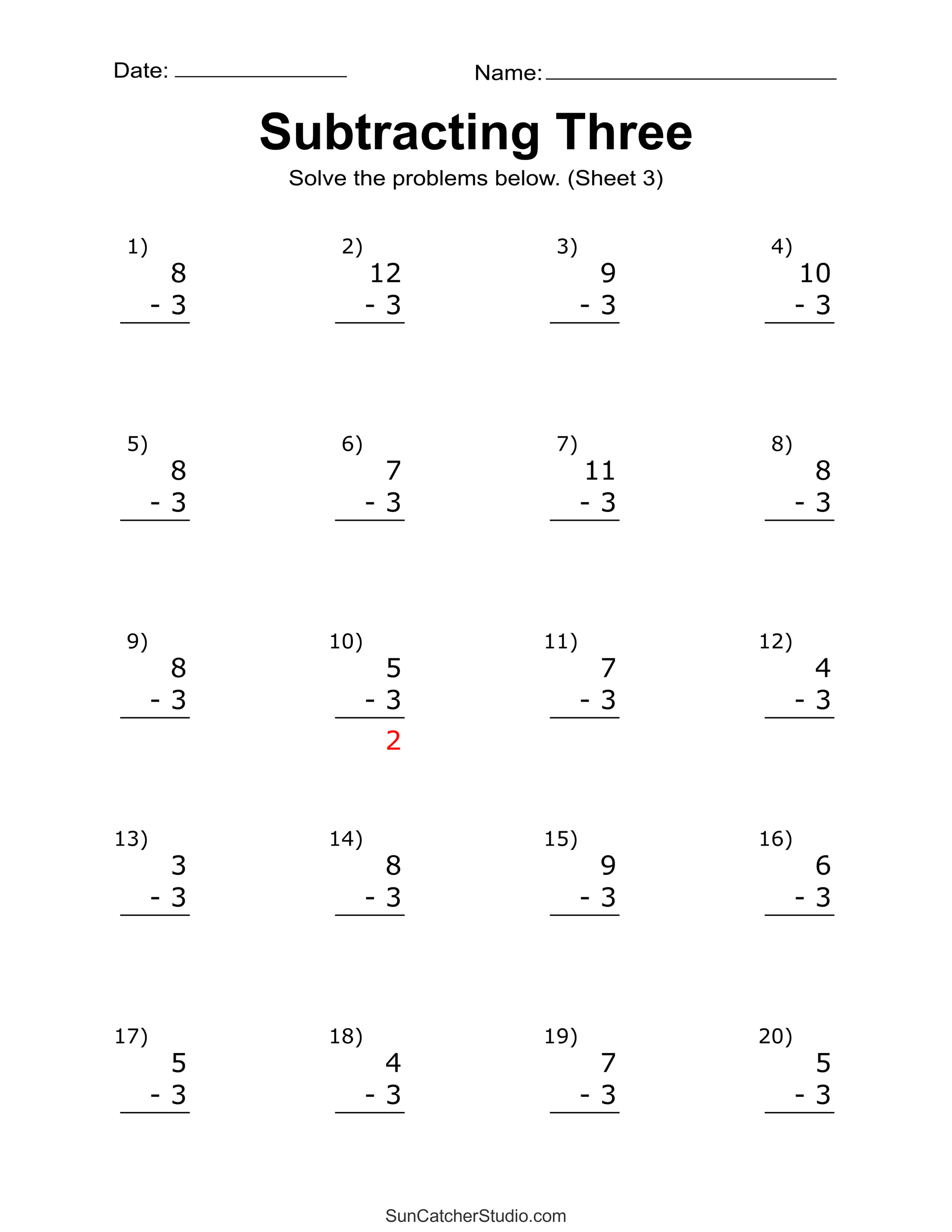 Subtraction Worksheets Free Printable Math Drills Free Printables