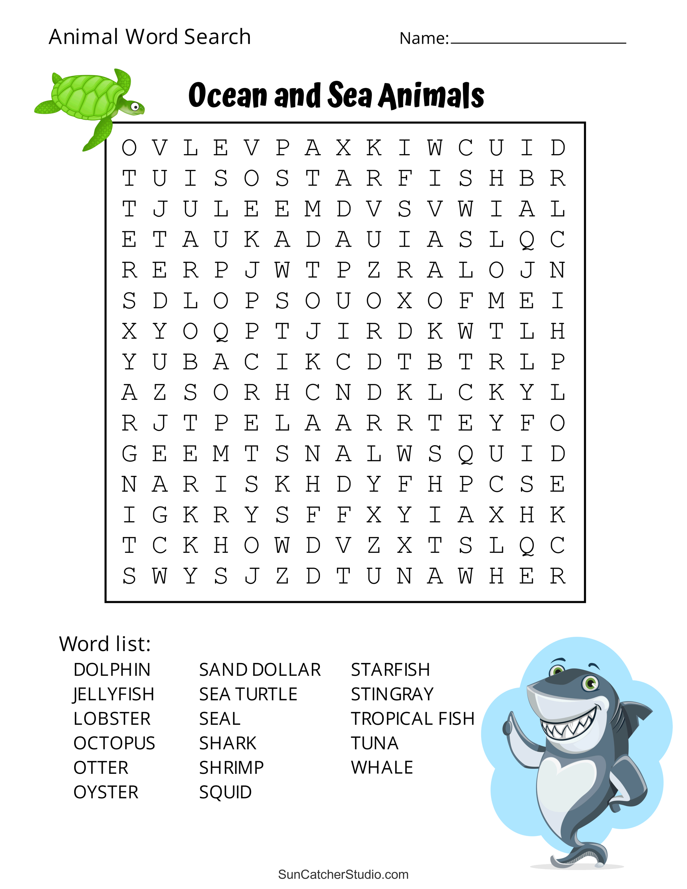 Animal Word Search Free Printable Dog Pet Dinosaur Puzzles Free