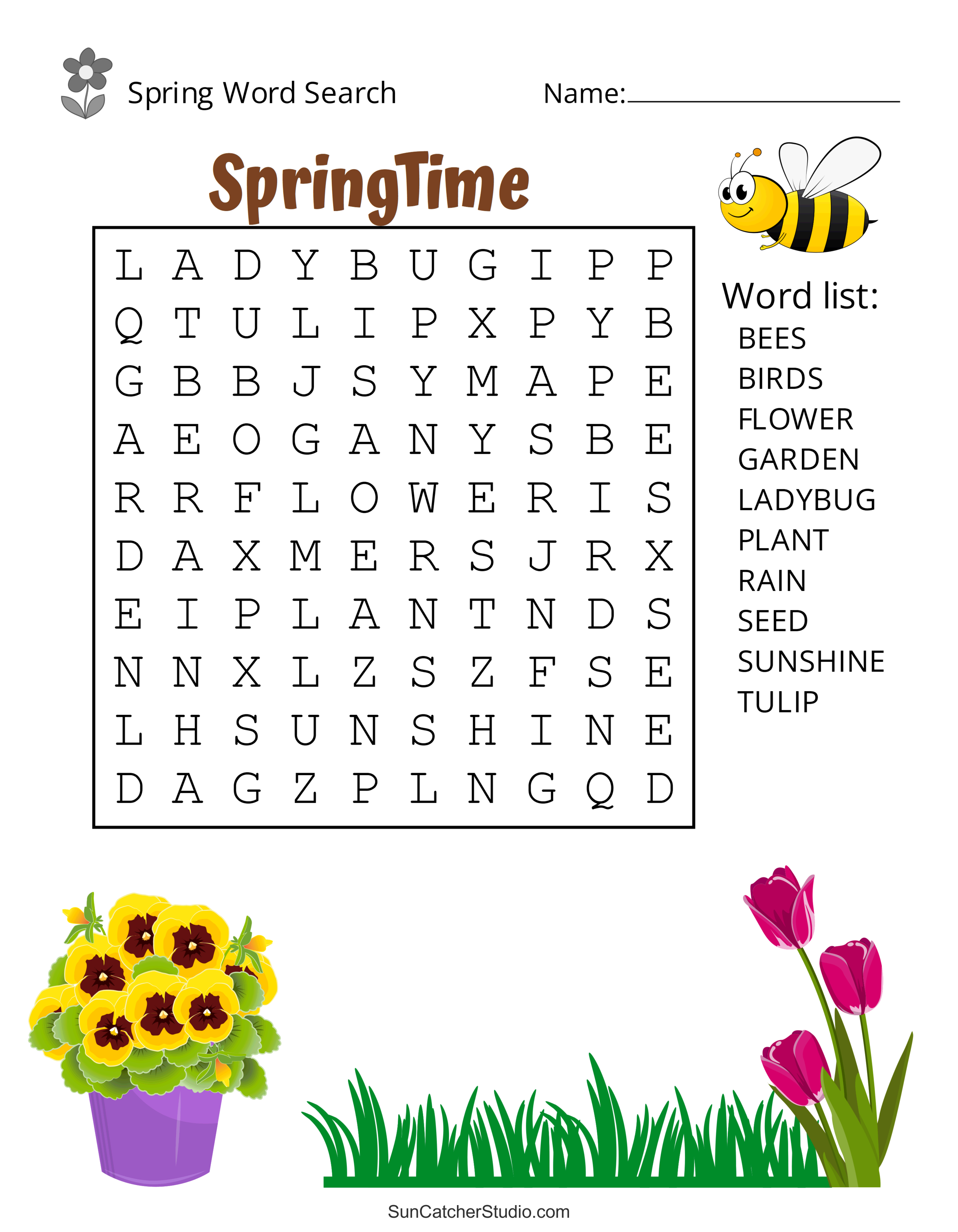 Free Printable Spring Word Search Puzzles Free Printables Monograms Free Printable Spring Word Search Puzzles Free Printables Monograms