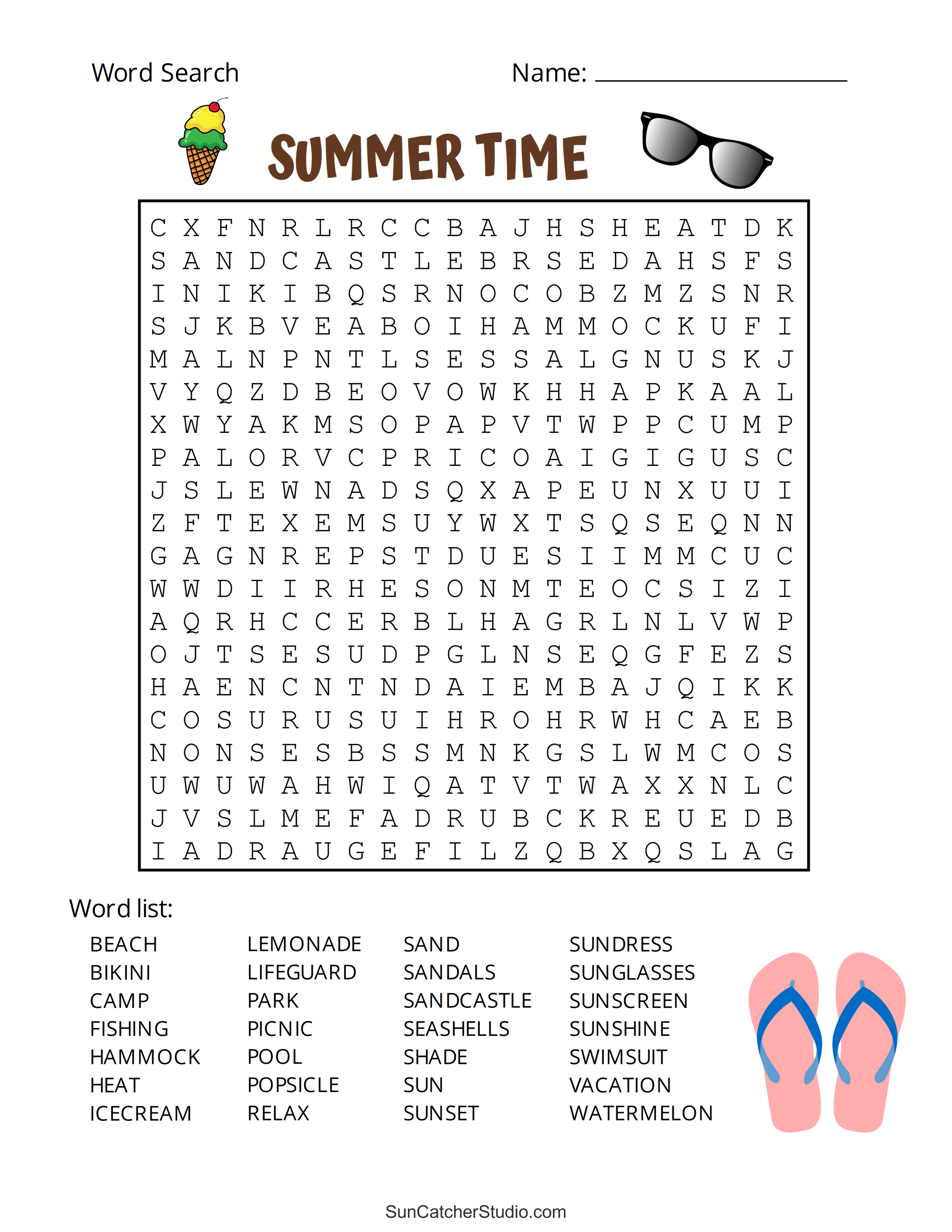 Summer Word Search Free Printable Puzzles Free Printables Summer Word Search Free Printable Puzzles Free Printables