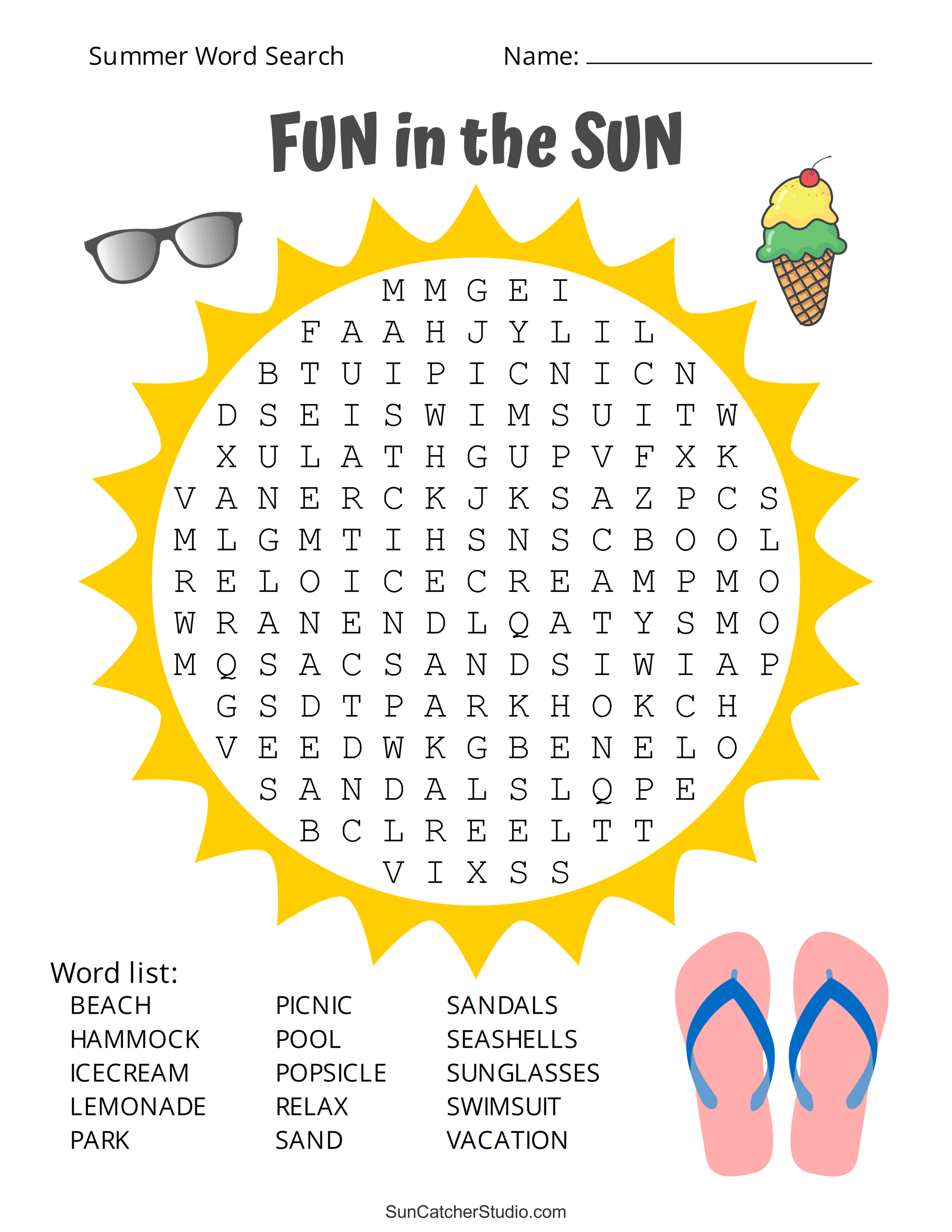 Printable Summer Word Search Puzzles Summer Puzzles Printable Summer Word Search Puzzles Summer Puzzles