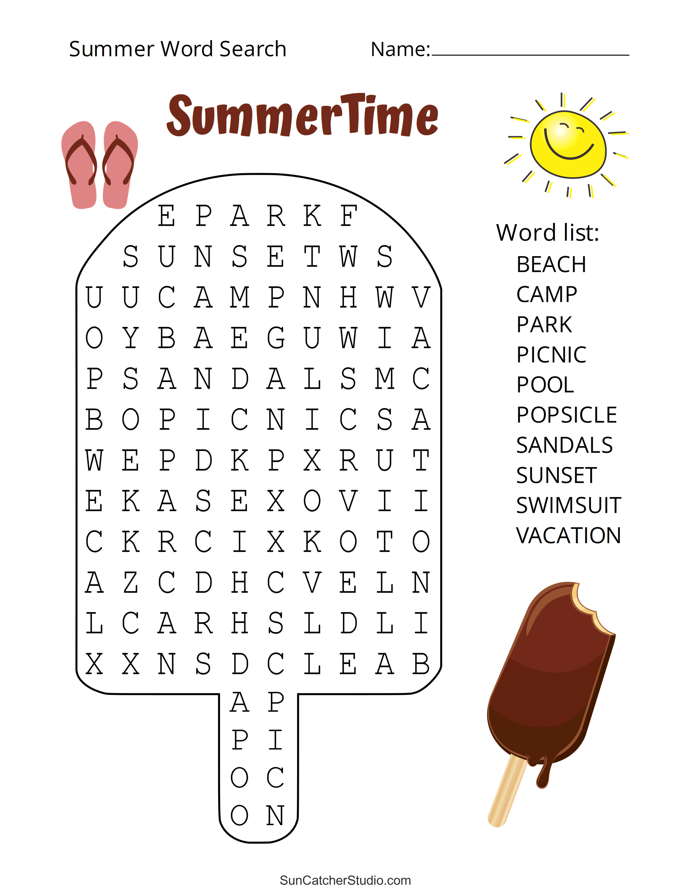 Summer Word Search Free Printable Puzzles Free Printables Summer Word Search Free Printable Puzzles Free Printables